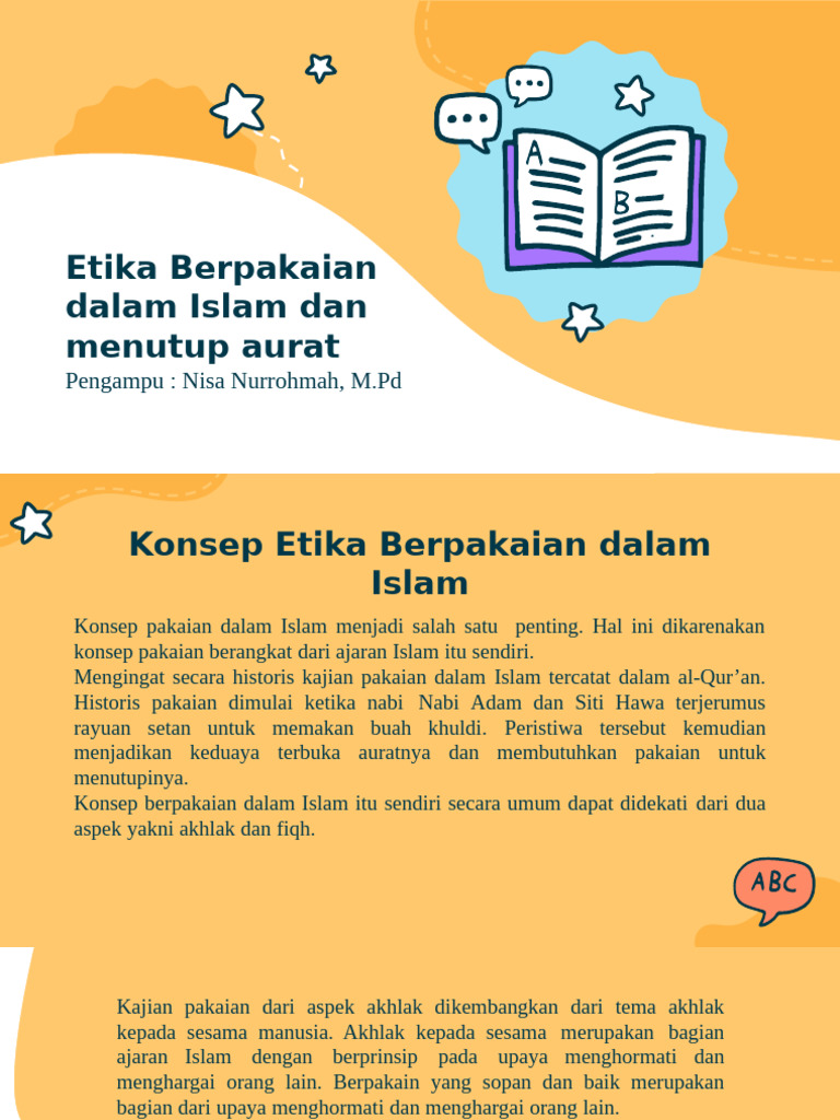 Etika Berpakaian dan Menutup Aurat dalam Islam | PDF