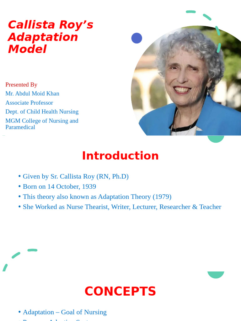 Callista Roy's Adaptation Model | PDF | Stimulus (Physiology) | Nursing