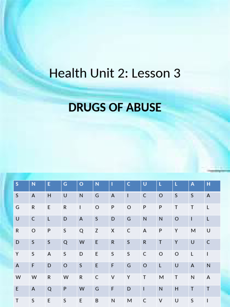 Classification of Drugs of Abuse | PDF | Drugs | Recreational Drug Use