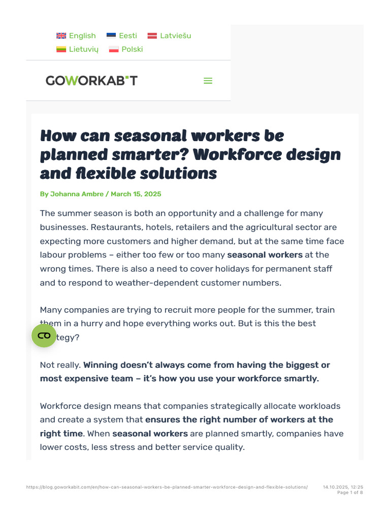 How To Find and Manage Seasonal Workers Smartly? | PDF | Employment ...