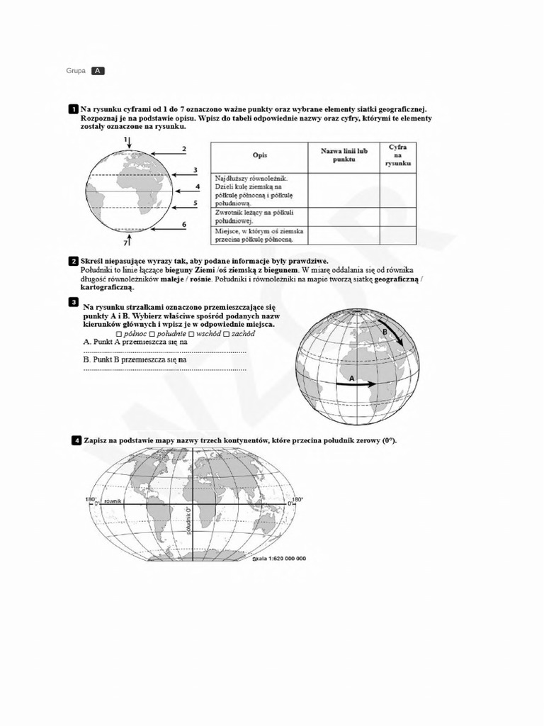 5KL Geografia Dział 3 Lądy I Oceany Ziemi | PDF