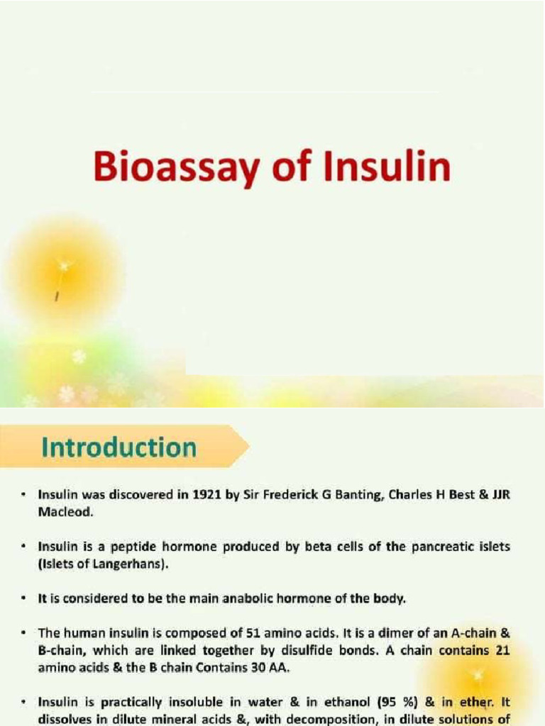 Bioassay of Insulin | PDF