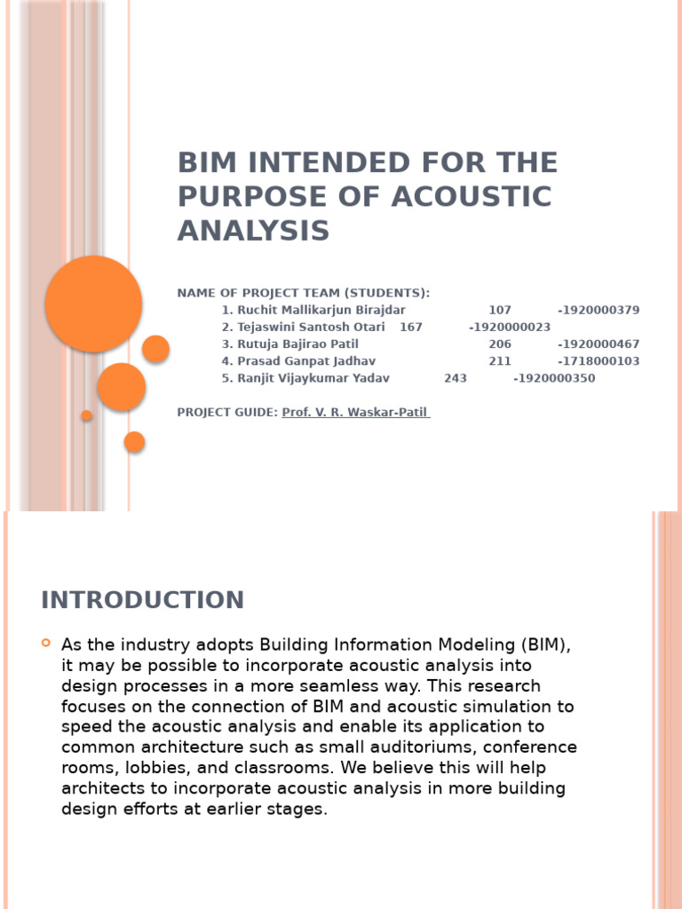 BIM for Acoustic Analysis in Design | PDF | Building Information ...