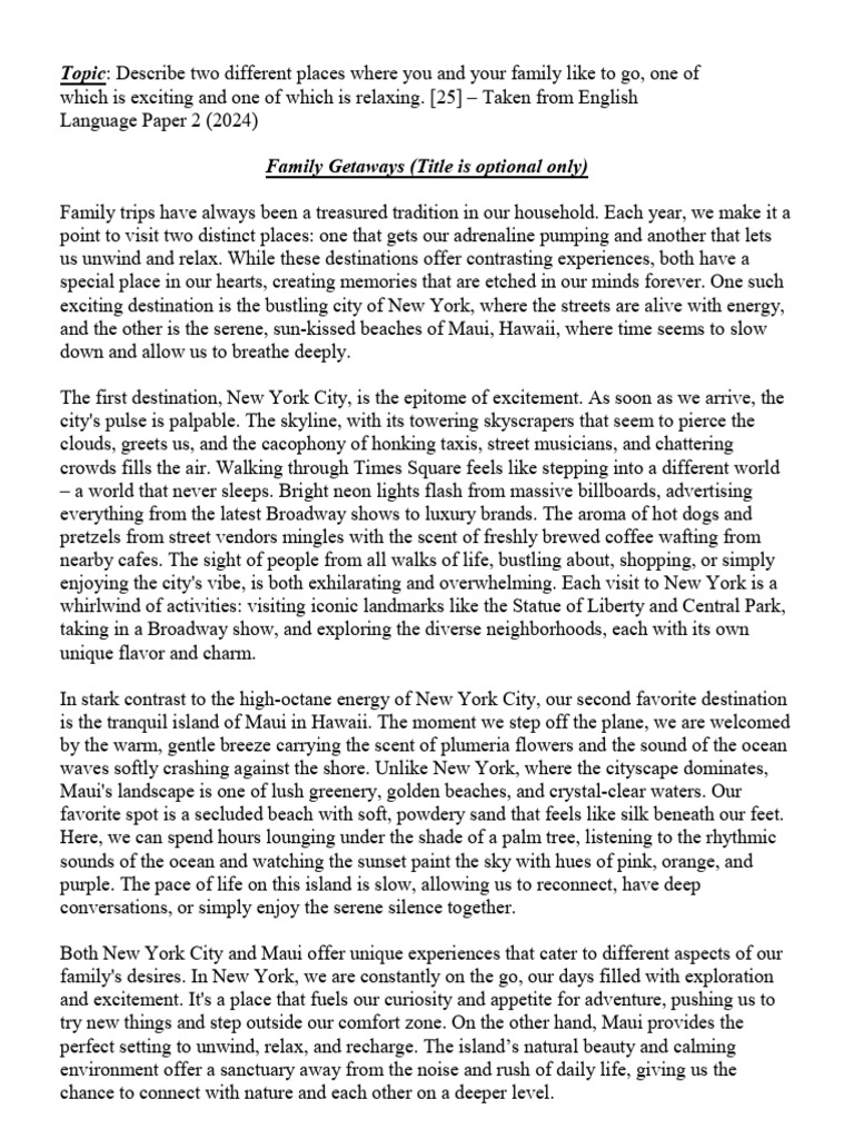 Descriptive Essay Following Argumentative Approach 2025-26 | PDF