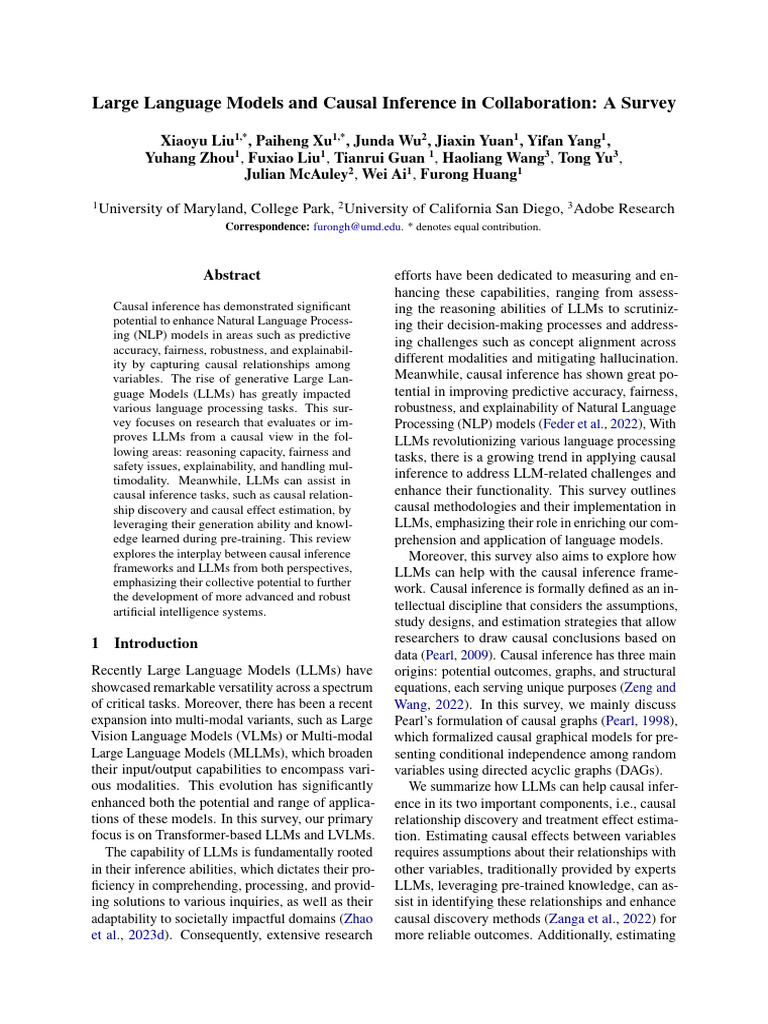 Causal Inference in Large Language Models | PDF | Causality ...