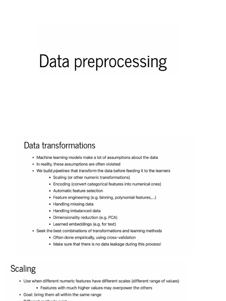Chapitre2 Preprocessing | PDF