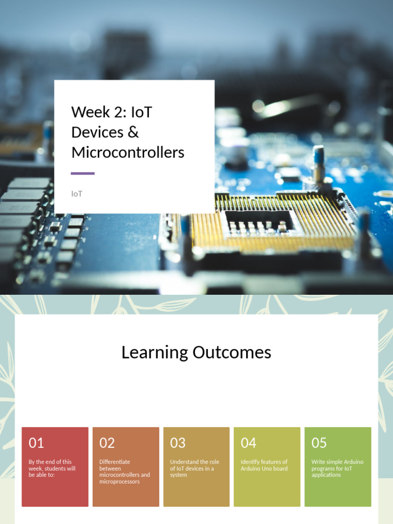 Week2 IoT Devices and Microcontrollers | PDF | Arduino | Microcontroller