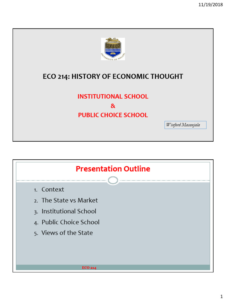 Lecture 14 Institutions N Public Choice | PDF | Institution | Public Choice