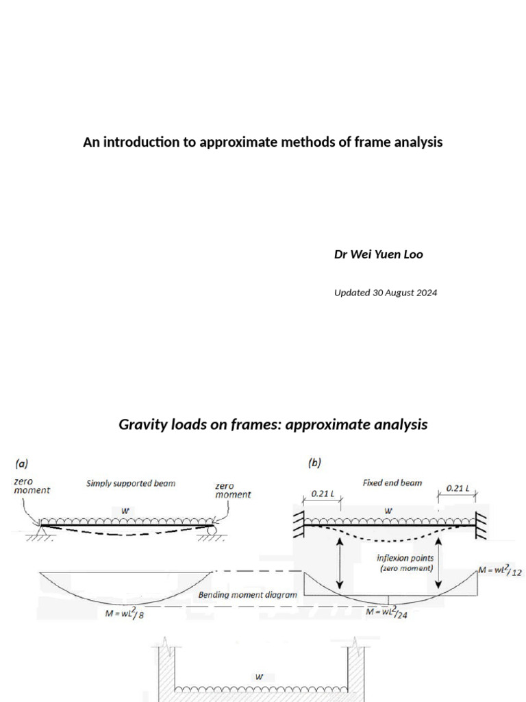 Approximate Frame Analysis Methods | PDF | Bending | Beam (Structure)