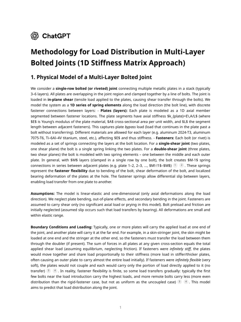 Load Distribution in Multi-Layer Joints | PDF | Bending | Mechanical ...
