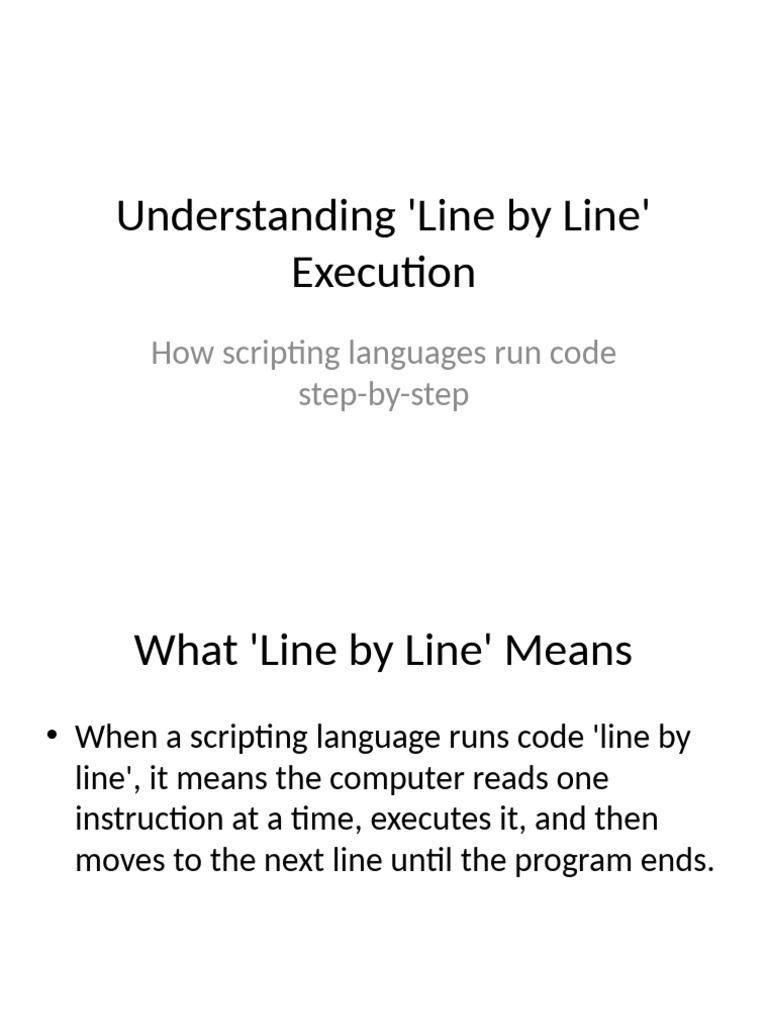 Line by Line Execution Presentation | PDF