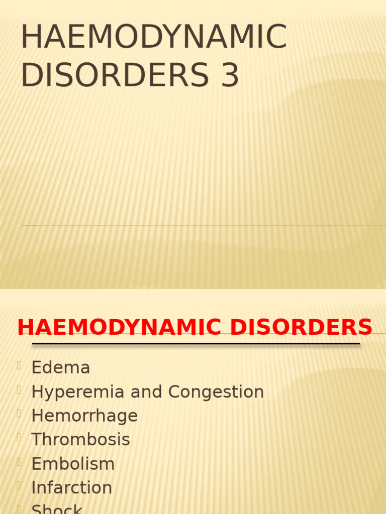 UCSA Basic Path Haemodynamic Disorders 3 | PDF