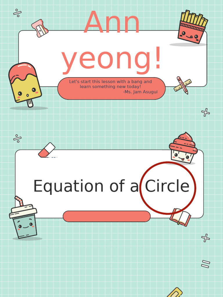 Equation of A Circle | PDF | Circle | Cartesian Coordinate System