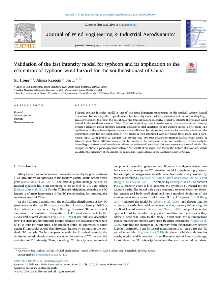 Typhoon Wind Hazard Assessment Model | PDF | Tropical Cyclones | Wound