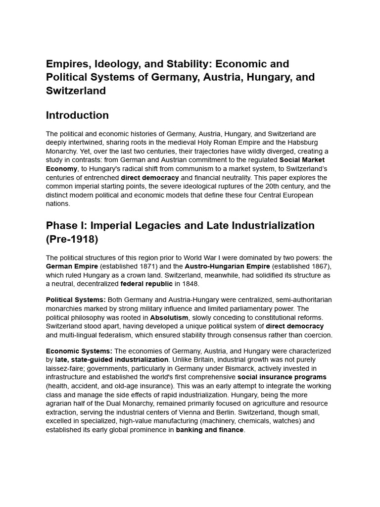 Empires, Ideology, and Stability - Economic and Political Systems of ...