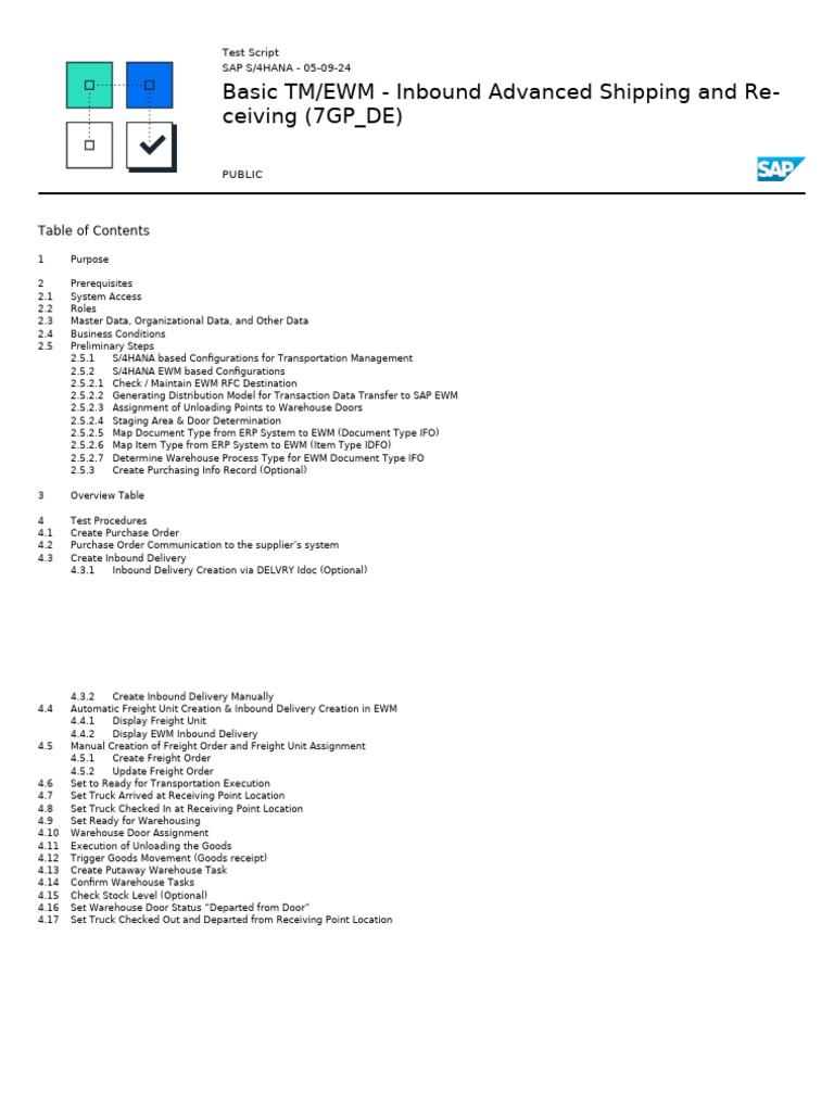7gp S4hana2023-Fps02 BPD en de | PDF | Warehouse | Logistics