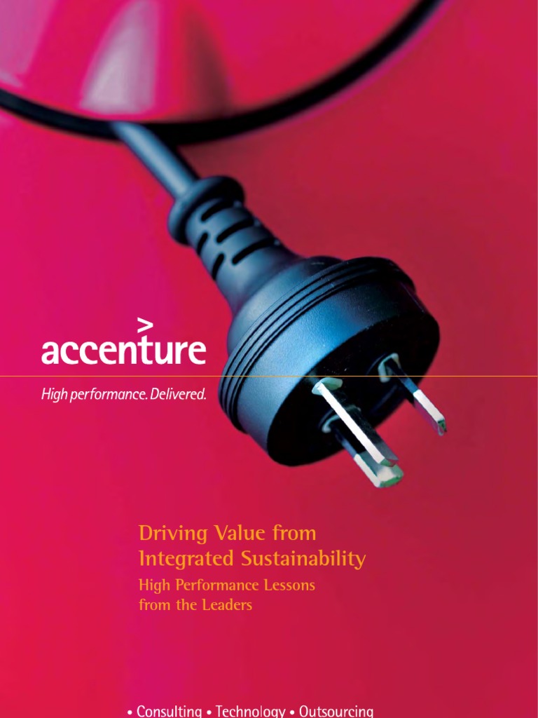 Accenture Driving Value From Integrated Sustainability | Sustainability ...
