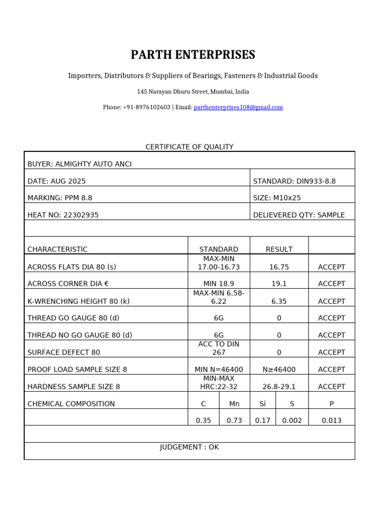 Parth Enterprises: Importers, Distributors & Suppliers of Bearings ...
