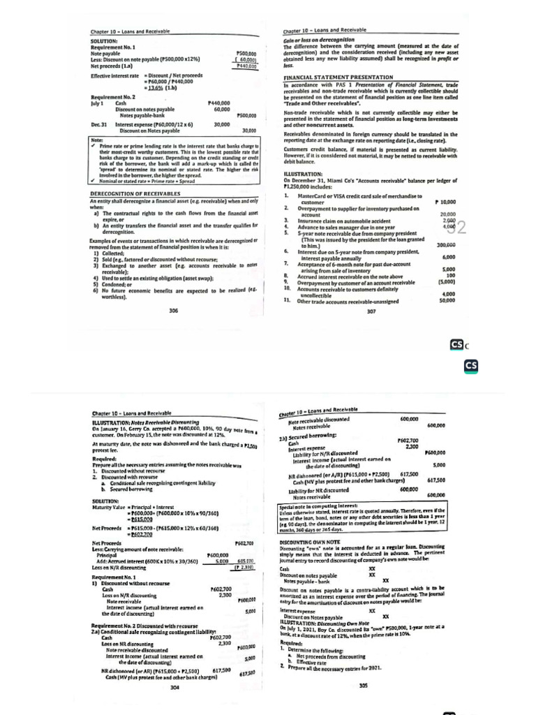Loans Receivable and Receivable Financing (1 | PDF