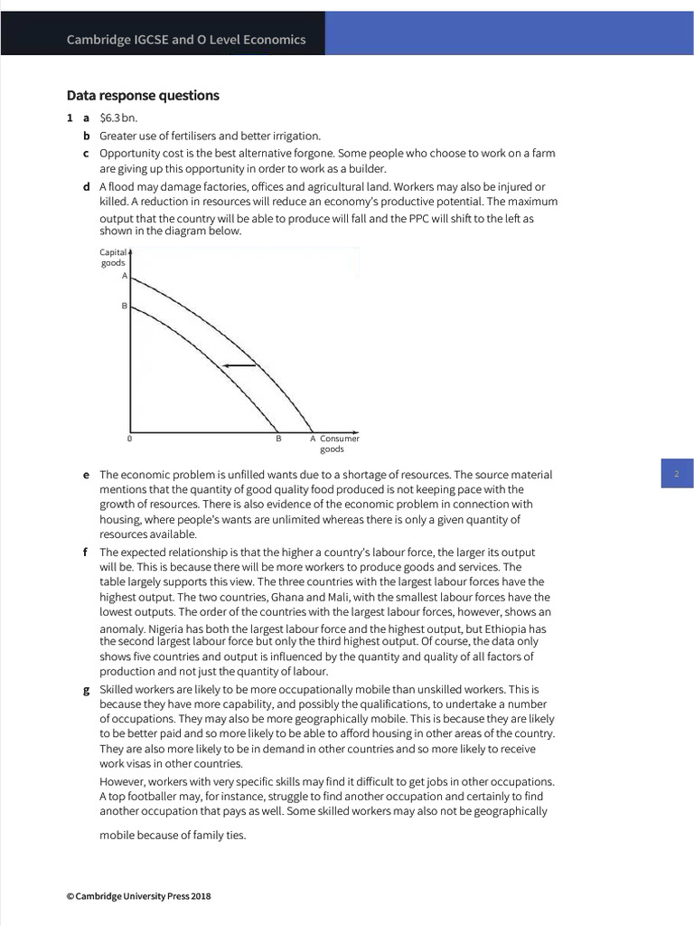 Economics Coursebook Ans For Sec1 | PDF | Labour Economics | Goods