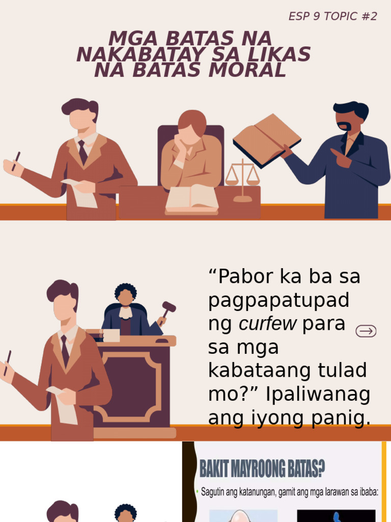 Mga Batas Na Nakabatay Sa Likas Na Batas Moral | PDF
