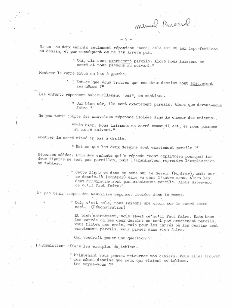 Reversal Test - Manual | PDF