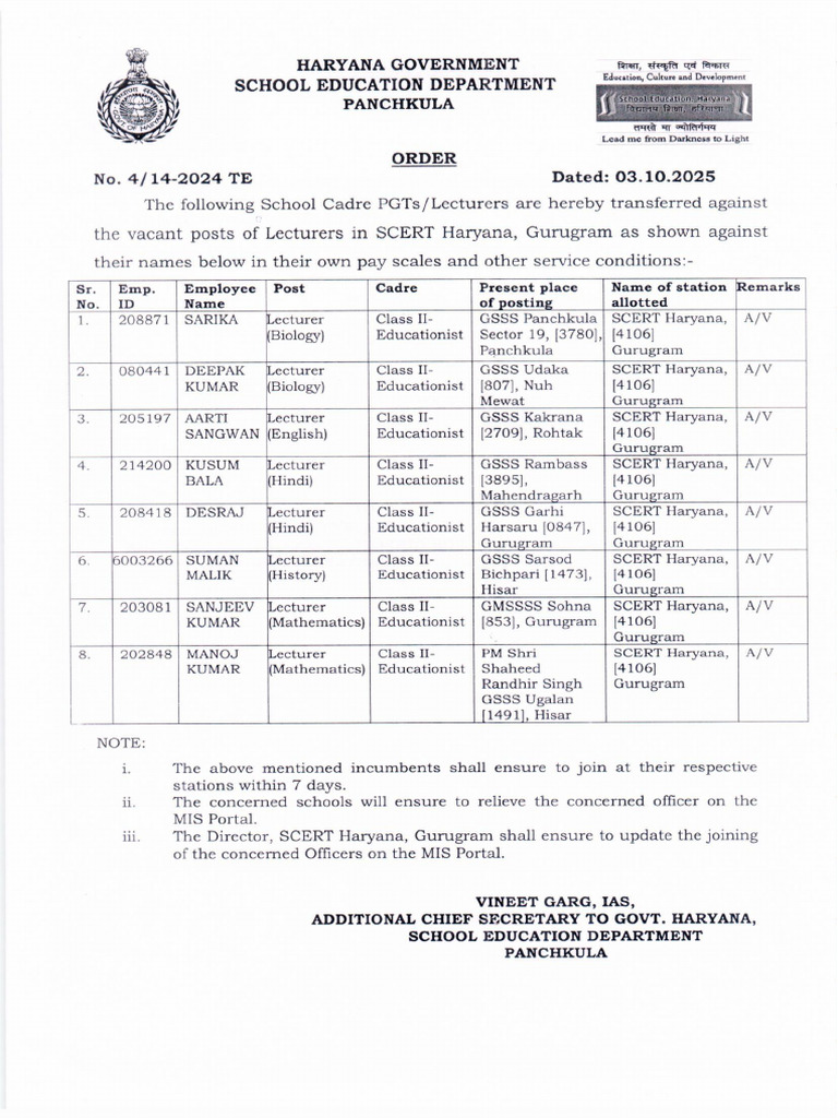 Scert Orders | PDF