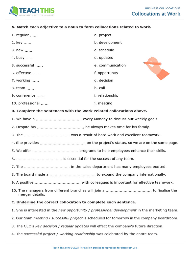 Collocations at Work | PDF