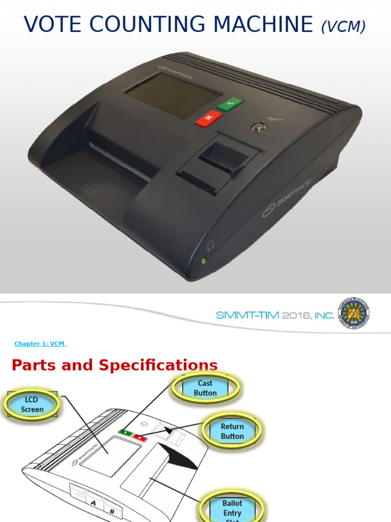Vote Counting Machine Parts and Use | PDF | Ballot | Evaluation Methods