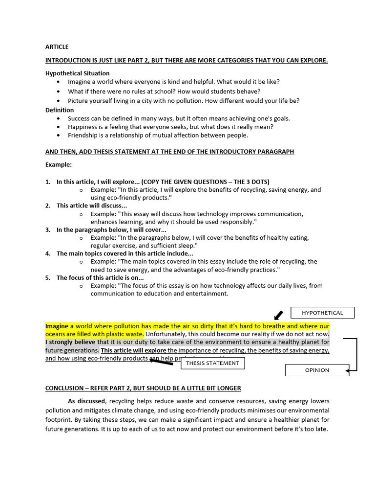 How To Write An Article SPM | PDF | Natural Environment | Psychological ...