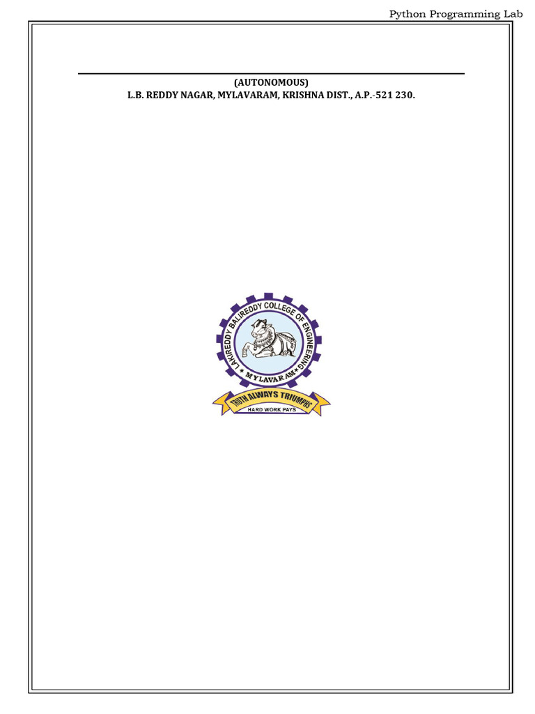 Python Programming LAB Manual | PDF | String (Computer Science) | Python (Programming Language)