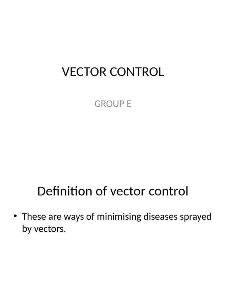 Effective Vector Control Strategies | PDF