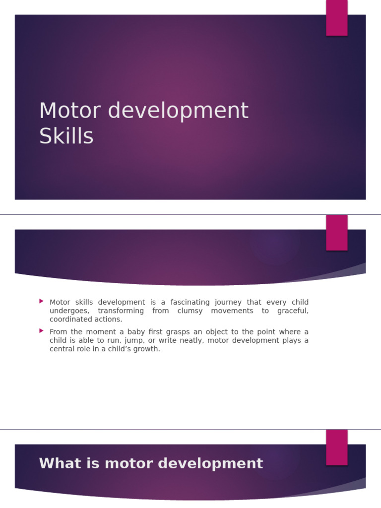 Understanding Motor Development in Children | PDF | Human Development ...