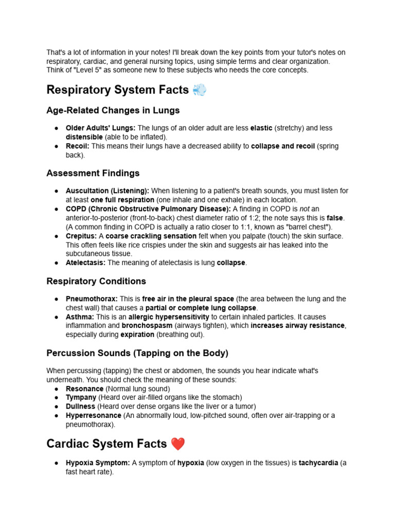 Break Everything Down On This PDF Like I Am A Leve... | PDF | Heart | Lung