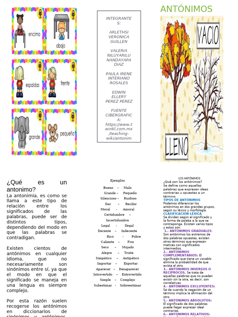 Antónimos Inversos: Definición y Ejemplos | PDF | Lingüística