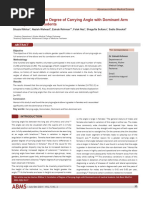 Understanding the Carrying Angle | PDF | Elbow | Musculoskeletal System