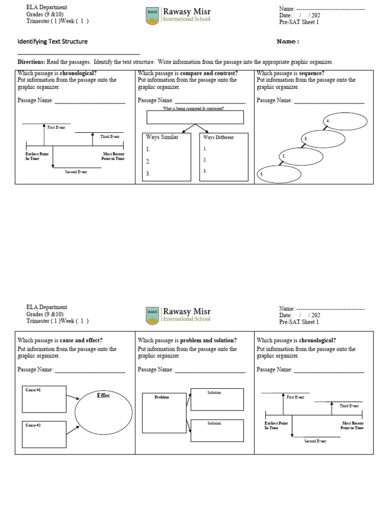 Text-Structure Worksheet | PDF | Economies