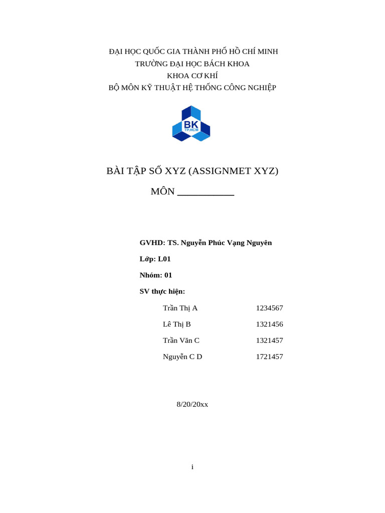 Template for Assignment MiniProject Submission_VIET (1) | PDF