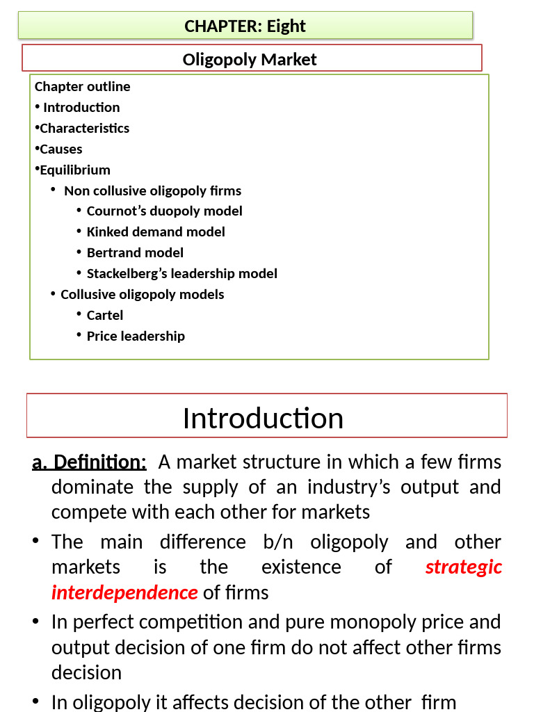 Oligopoly Market Structures Explained | PDF | Oligopoly | Economic ...