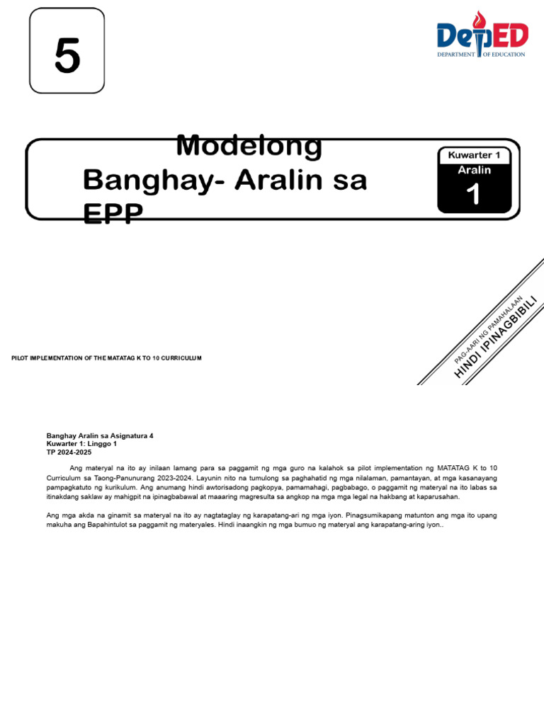q1 Le Aralin1 Epp Ict 5 | PDF