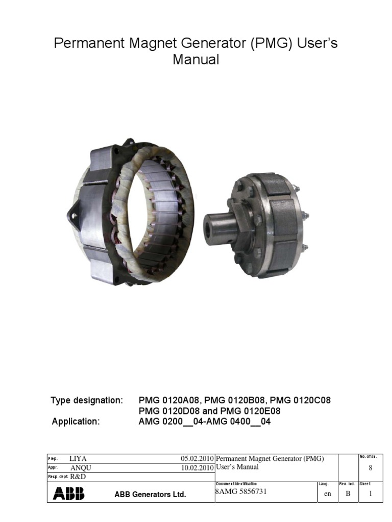 Permanent Magnet Generator (PMG) | Screw | Electric Generator