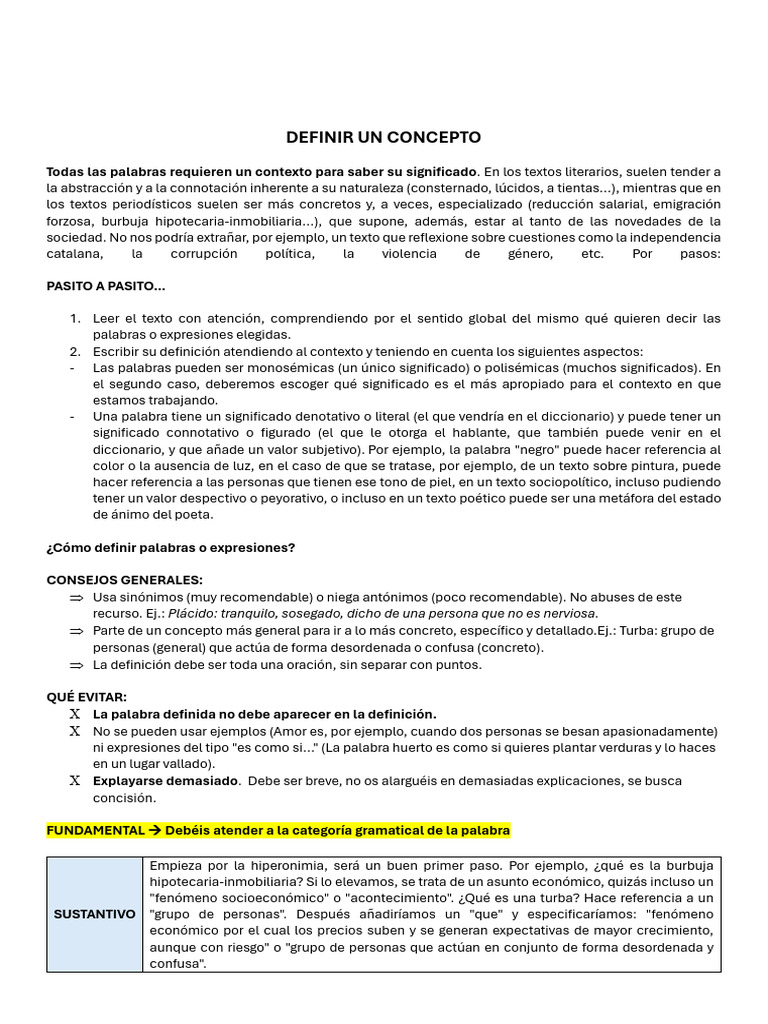 Cómo Definir Palabras y Expresiones | PDF | Palabra | Lingüística