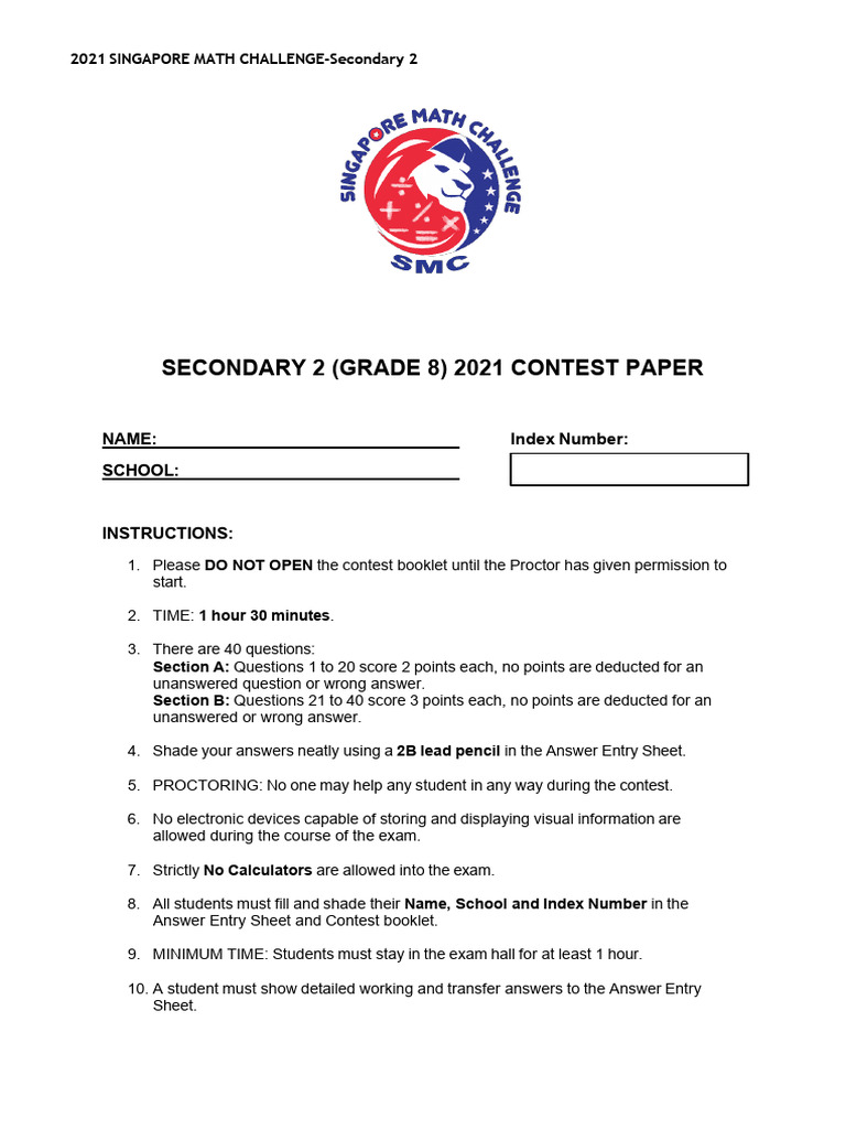 SMC Grade 8 2021 + Keys Answer | PDF | Chess | Chess Theory