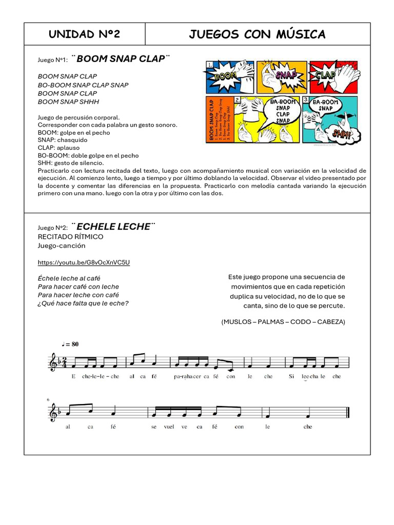 Juegos Musicales para Niños en PDF | PDF | Musicología