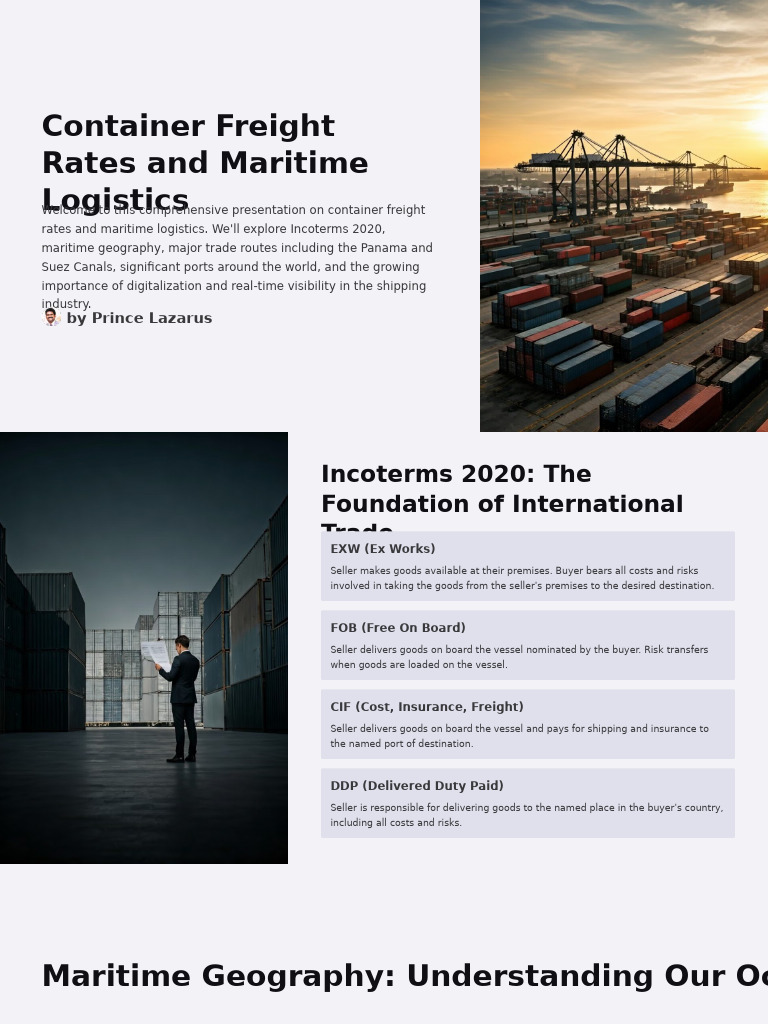 Container Freight Rates & Maritime Logistics | PDF | Port ...
