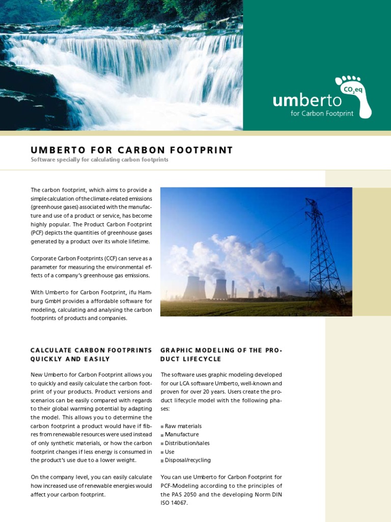 Umberto Carbon Footprint Flyer Web en | PDF | Carbon Footprint | Life ...