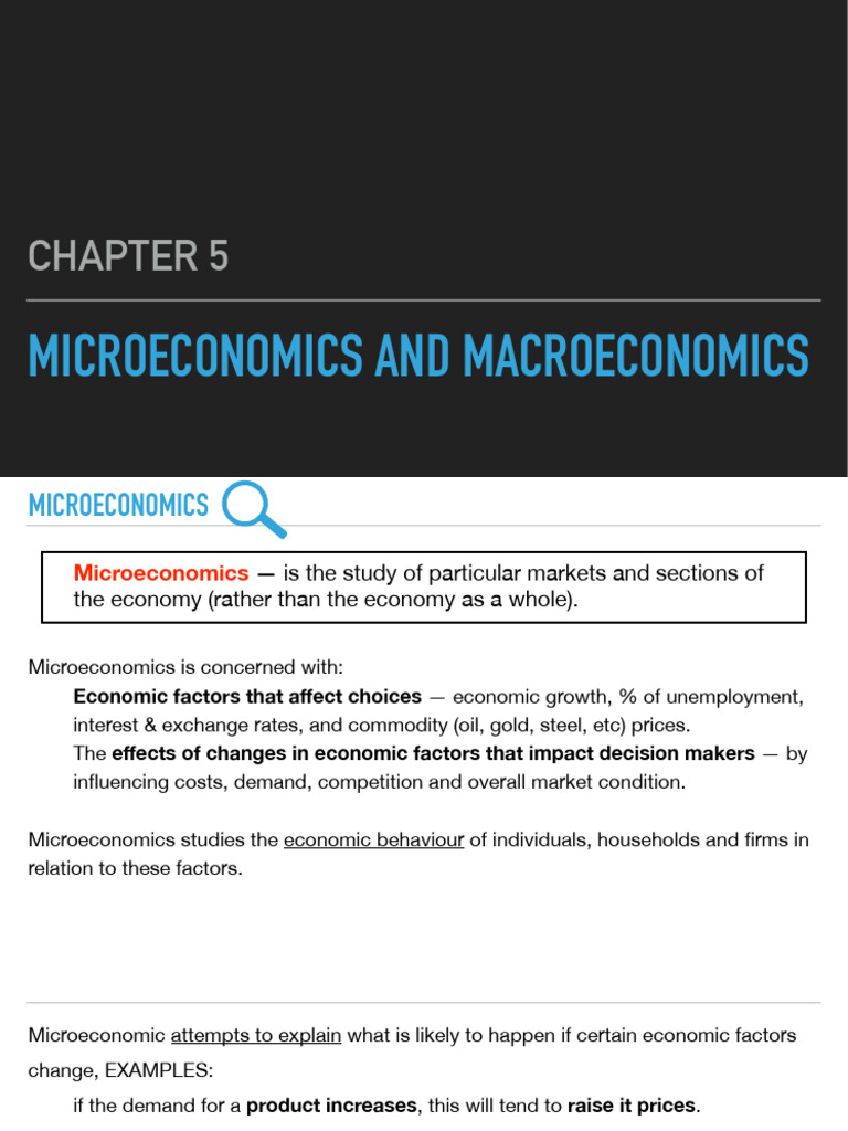 Microeconomics vs Macroeconomics Explained | PDF | Microeconomics ...