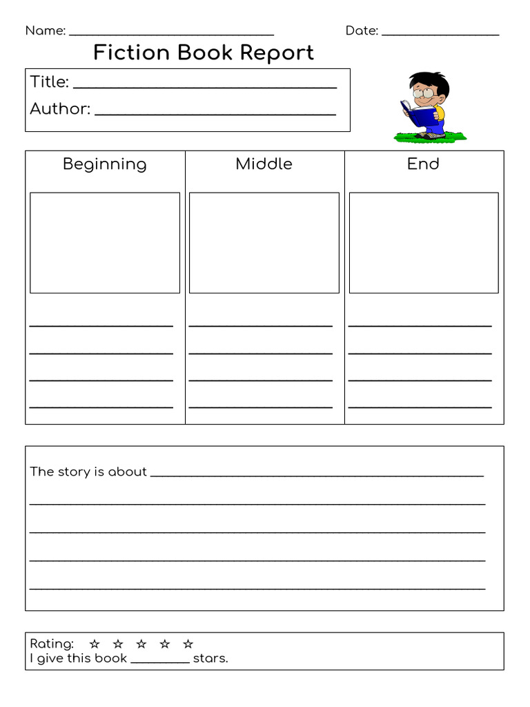 Fiction Book Report Template | PDF