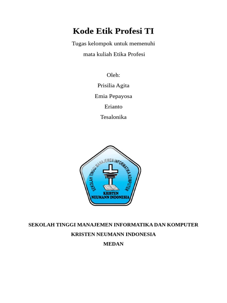 Kode Etik Profesi TI dan APTIKOM | PDF