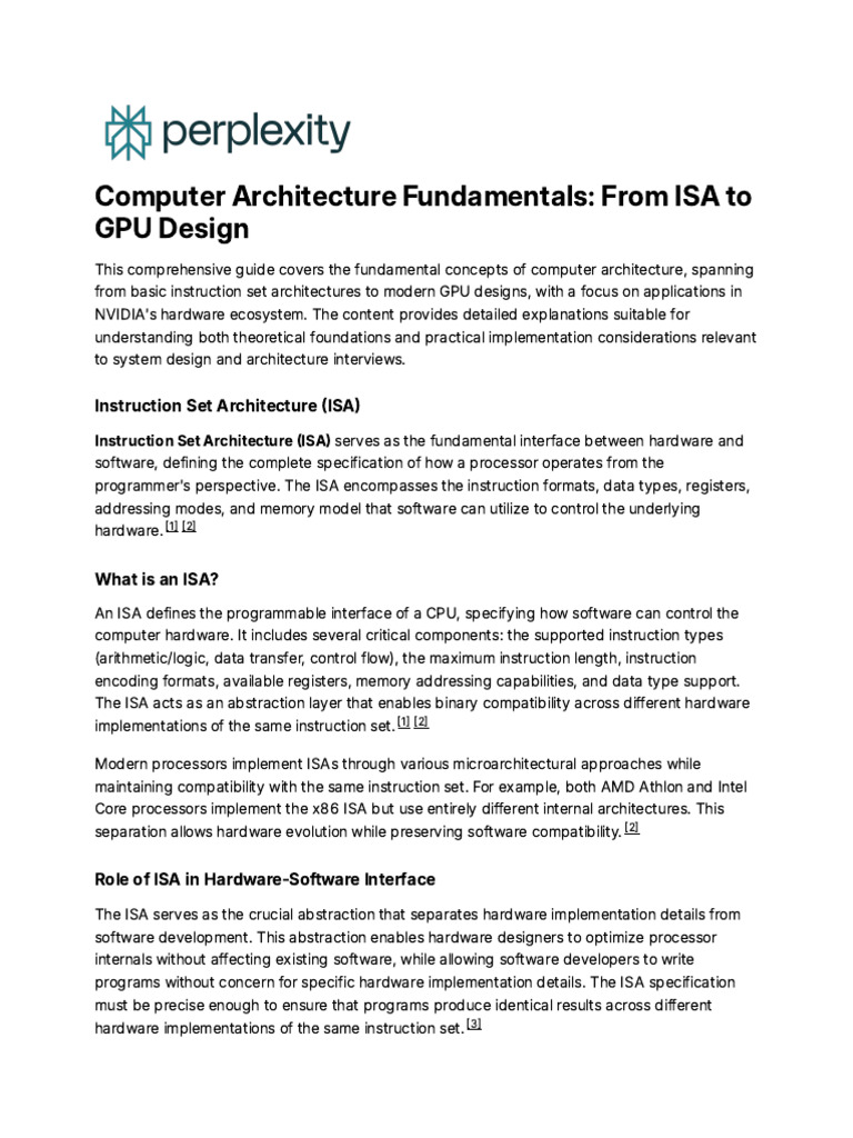 Computer Architecture Fundamentals_ From ISA to GP | PDF | Central ...
